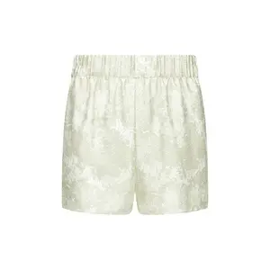 LILY ROU Printed Silk Relaxed Shorts