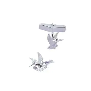 SIMON KEMP JEWELLERS Hummingbird Cufflinks In Solid Sterling - Silver