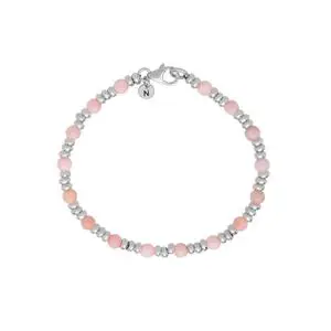 NELLOU JEWELLERY Pink Opal Bracelet - Silver/pink