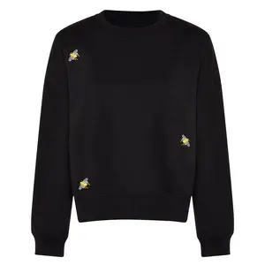 INGMARSON Bee Embroidered Relaxed Fit Sweatshirt