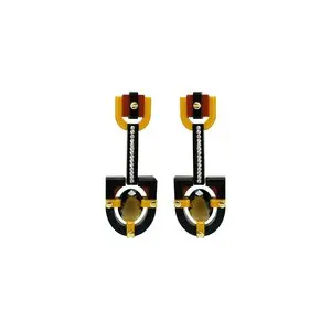 GISSA BICALHO Acrylic Stone Dangle Earrings - Brown