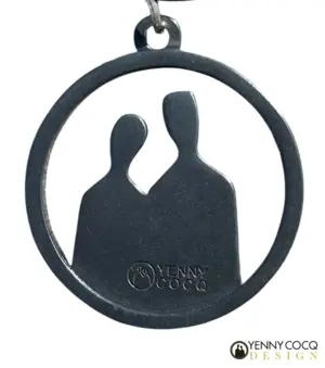 YENNY COCQ LLC Ycd Silhouette Couple Pendants - Brown