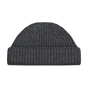 PAUL JAMES KNITWEAR Heavyweight Extra Fine Merino Craster Fisherman Beanie - Grey