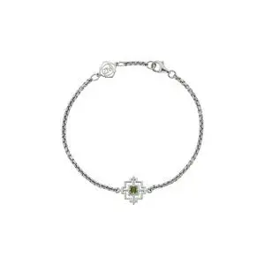 ZOË & MORGAN Zoe And Morgan Centred Chrome Diopside Bracelet - Silver