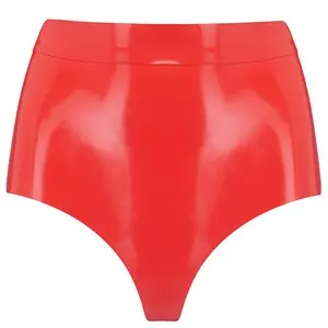 ELISSA POPPY Latex Disco Pant - Red