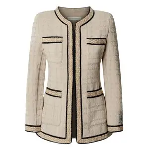 THE EXTREME COLLECTION Knit Jacket With Braiding Detail - Black