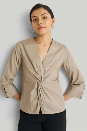 REISTOR Front Twist Organic Cotton Top