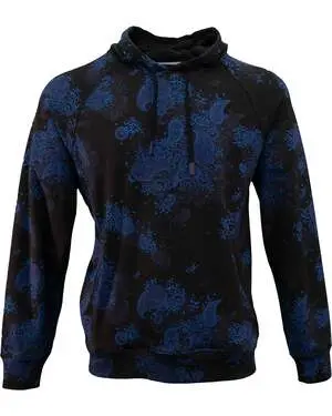 LORDS OF HARLECH Hank Campania Floral Hoodie - Black