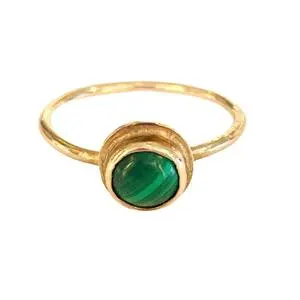 AMY DELSON JEWELRY Maya Malachite Sterling Silver Ring
