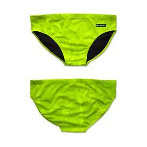 FISHIRT Swim Briefs With Graphic - Yellow