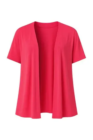 CONQUISTA Short Sleeve Open Front Cardigan