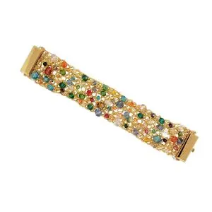 LAVISH BY TRICIA MILANEZE Multicolor Aurora Handmade Bracelet - Brown/yellow