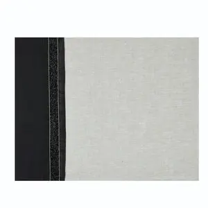 KM HOME COLLECTION Flake Linen Placemats Set Of 2 - Black