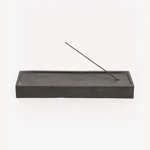 Place Of Ëlms Dark Handcrafted Clay Incense Holder - Black