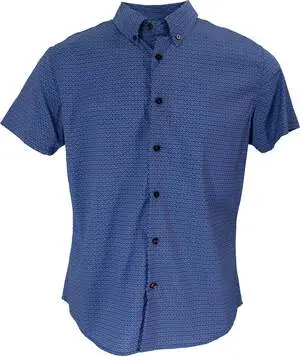 LORDS OF HARLECH Tim Turtle Geo Shirt - Blue