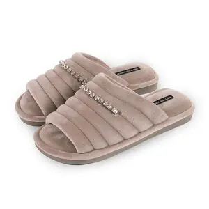 PRETTY YOU Frankie Slippers - Brown
