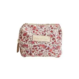 LILY AND LIONEL Aster Floral Makeup Bag - Pink/red