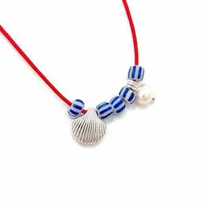 THE PHEIA Shell Charm Cord Necklace