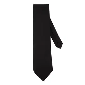 LE COLONEL Italian Wool Neck Tie - Black