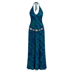 Sab Studio Sienna Maxi Dress - Green/blue