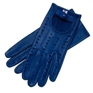 1861 GLOVE MANUFACTORY Rimini Leather Driving Gloves - Blue