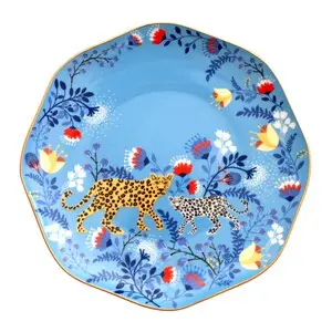 JESSIE ZHAO NEW YORK Amazon Rainforest Bone China Side Plate - Blue
