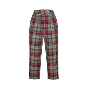 COME ON Winston Tartan Trousers - Red