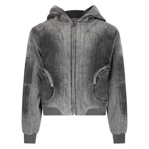 ARDEA Concrete Odyssey Denim Bomber Jacket