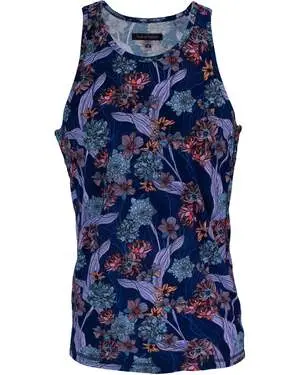 LORDS OF HARLECH Tedford Ocean Floral Tank - Blue