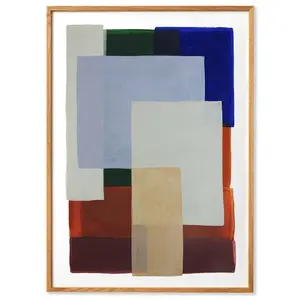 PAPER COLLECTIVE Blue / Grey Layers Nr. One Art Print - Blue/grey