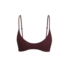 BLACKBOUGH SWIM Mila Deep Scoop Neck Bikini Top - Brown