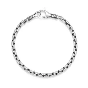 NIALAYA JEWELRY Sterling Round Link Chain Bracelet - Silver