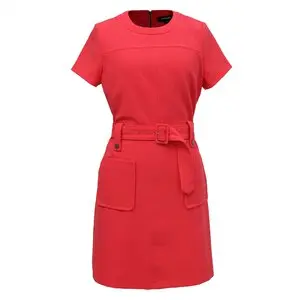 Short Sleeve Patch Pocket Day Dresses