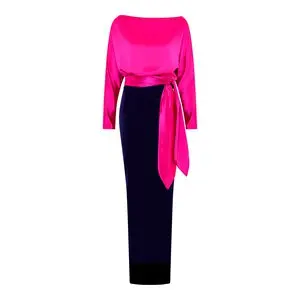 BEATRICE VON TRESCKOW Satin And Velvet Dress - Pink