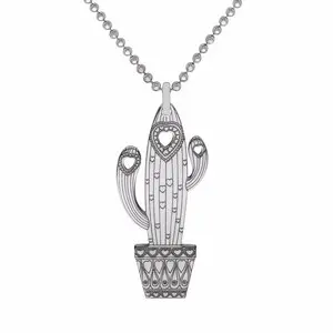 CARTERGORE Medium Carrie The Cactus Pendant Necklace - Silver