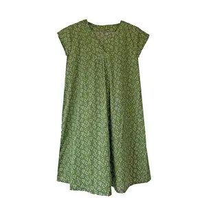 LIME TREE DESIGN Audrey Shift Dress Falling Leaf Print - Green