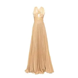 NISSA Embellished Open-back Maxi Dress