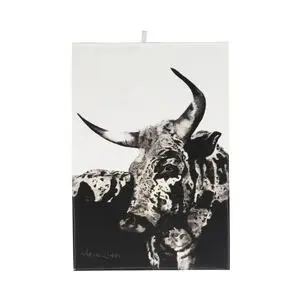 VIRTUE. Black / White Nguni Tea Towel - Black/white
