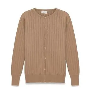 PERALUNA Openwork Knit Cardigan