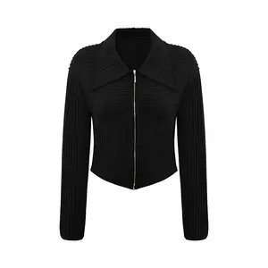 PCFG Fitted Knit Zip-up Cardigan