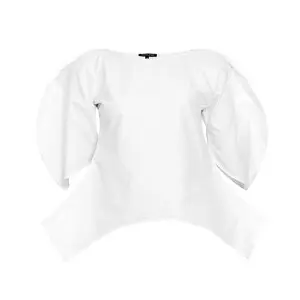 BIANCA POPP Puff Sleeve Blouse With Flaps - White