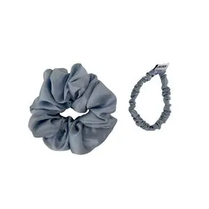 SYLKI Silk Scrunchie And Hair Tie Set - Blue