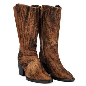 NEW AMENDMENT Olsson Texan Mid-shaft Wide Calf Boots - Brown