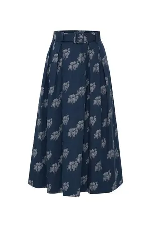 EXQUISE Regular Lace-detail Cotton Skirt