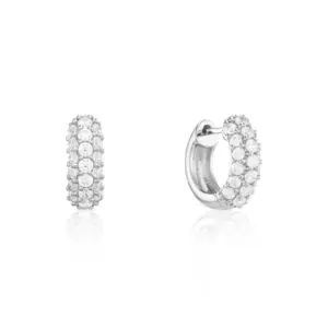AUREE JEWELLERY Mini Chunky Cubic Zirconia Huggie Hoops