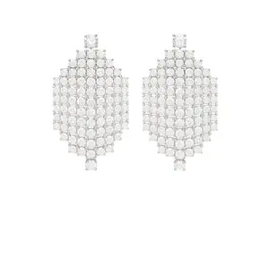 MAISON DE GALA Marquis Aurora Cluster Earrings - Silver