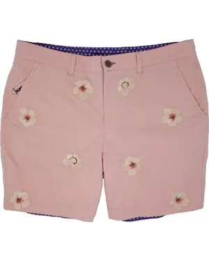 LORDS OF HARLECH Edward Floral Embroidered Shorts