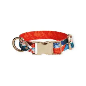 MAKPAWS Dog Collar - Blue/red/orange