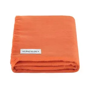 ALPACA LOCA Brown / Orange Scarf Terracotta - Brown/orange