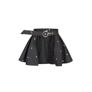 RAINSISTERS Peplum Belt With Polka Dot Print - Black